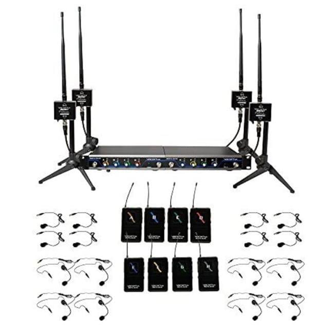 8 Channel Dual Wireless Microphone Antenna, Black - Walmart.com