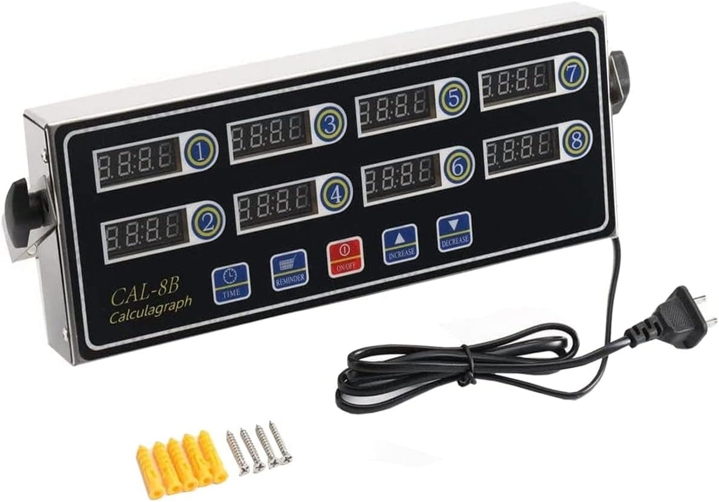 8 Channel Kitchen Timer Digital Restaurant Timers Professional Loud ...