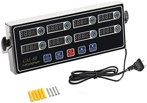 8 Channel Kitchen Timer Digital Restaurant Timers Professional Loud ...
