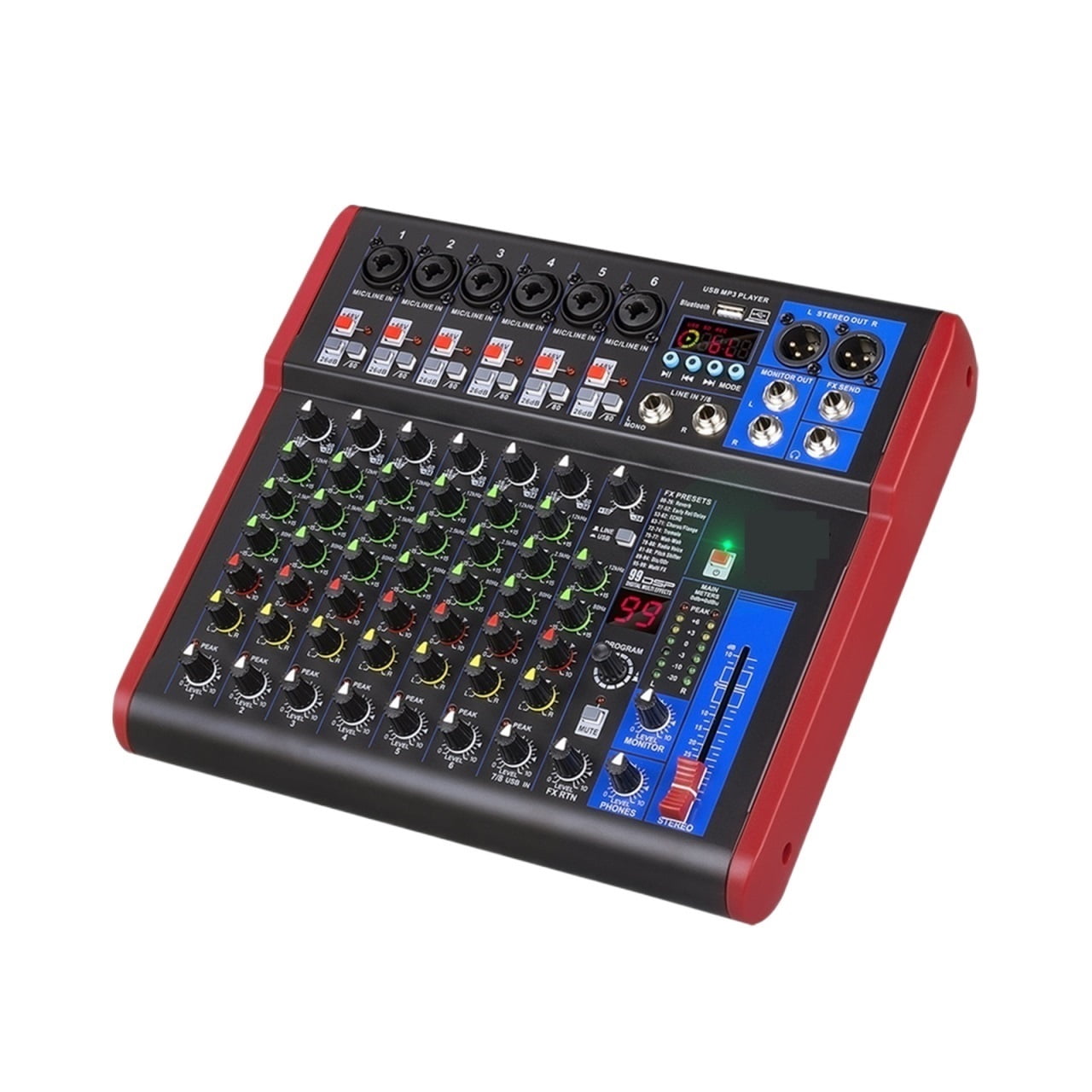 8 Channel Mixer Interface For DJ Mixing Console Controller Recording ...