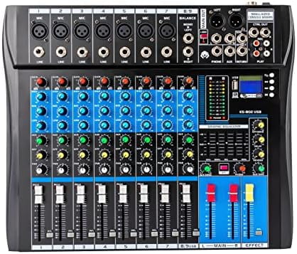 8 Channel Mixing Console Audio Mixer Sound Board Console System ...