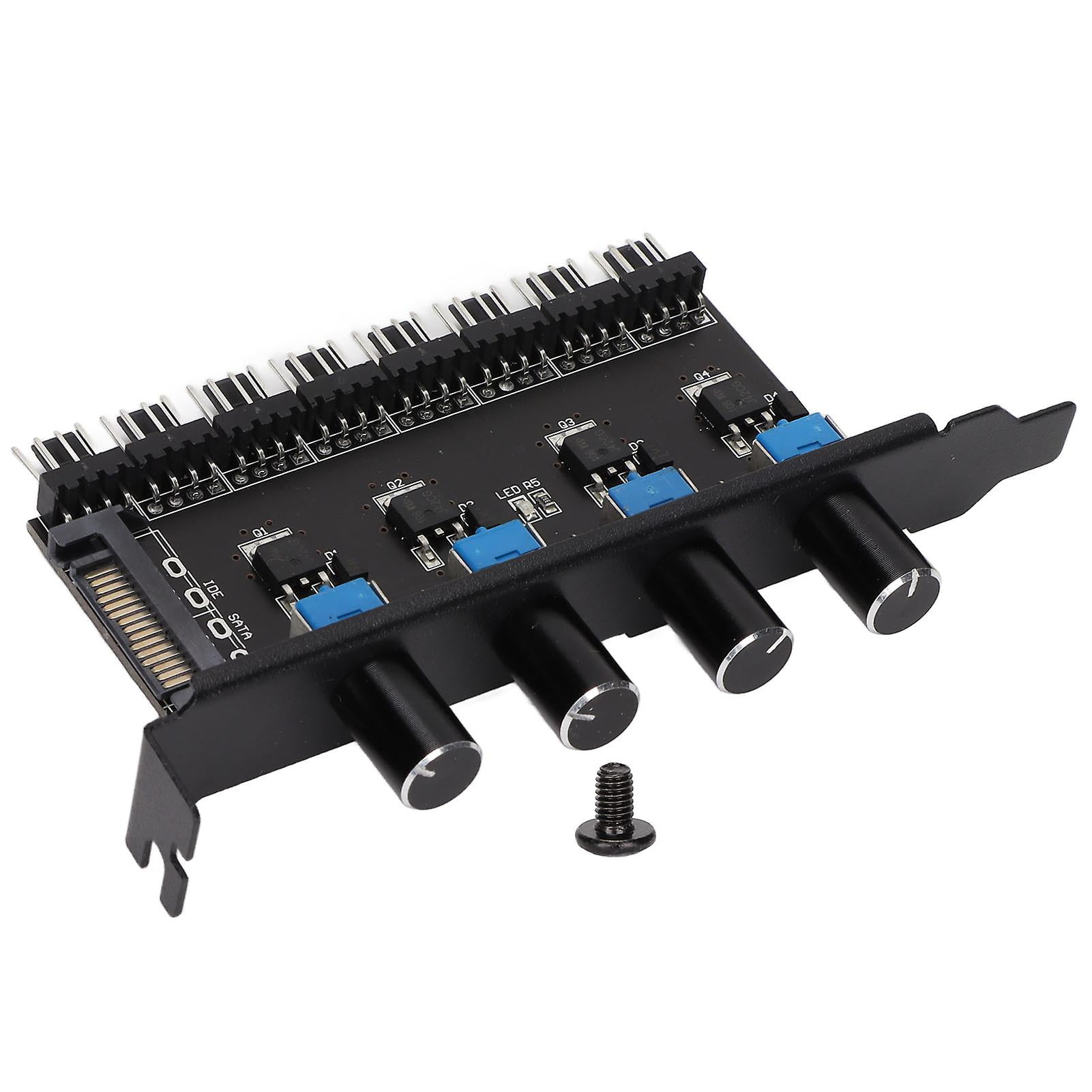8 Channel PC Fan Hub with Speed Controller compatible with CPU Chassis ...