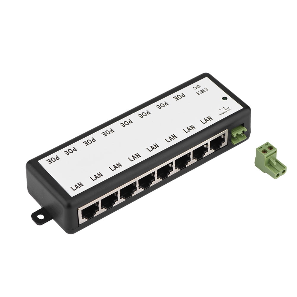 8 Channel POE Power Supply Module POE Injector Ethernet Adapter for IP ...