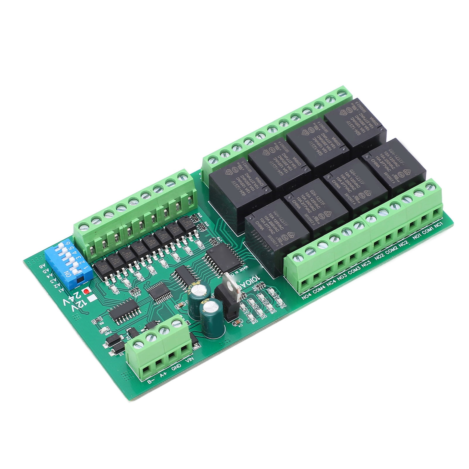 8 Channel Relay Module Quick Response Self Locking RS485 Relay Board ...