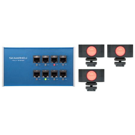 8-Channel Tally Box System V2 with 3x Tally Lights for Blackmagic ATEM ...
