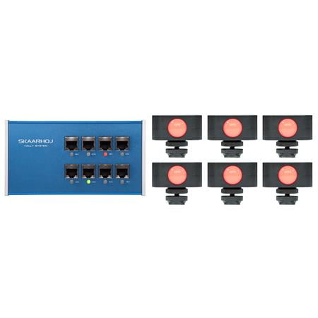 8-Channel Tally Box System V2 with 6x Tally Lights for Blackmagic ATEM ...