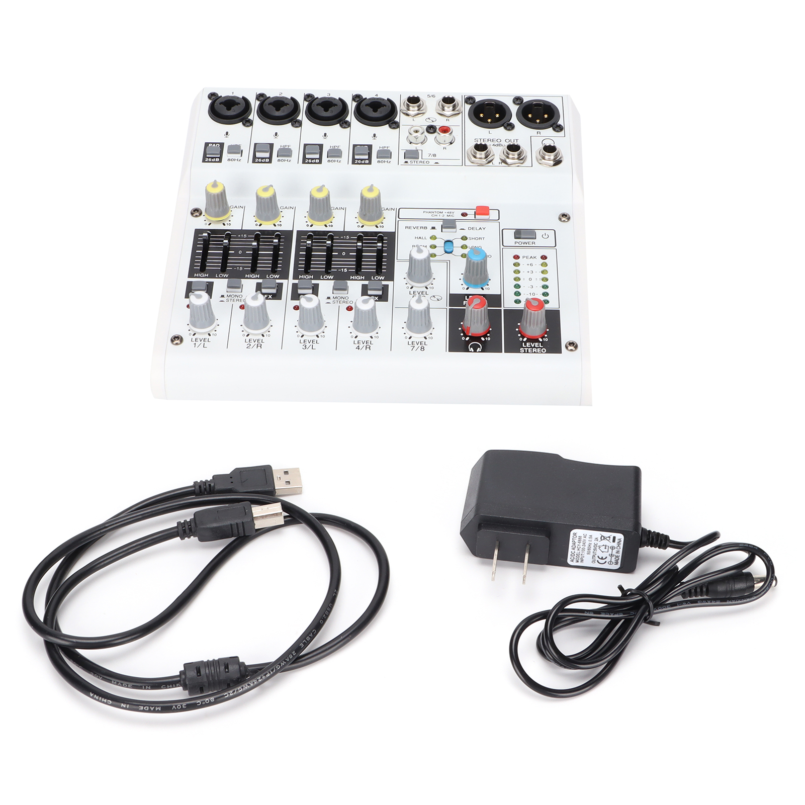 Gueiykk 8 Channel Ultra Compact Mixer Boutique Quality Audio Mixer with ...