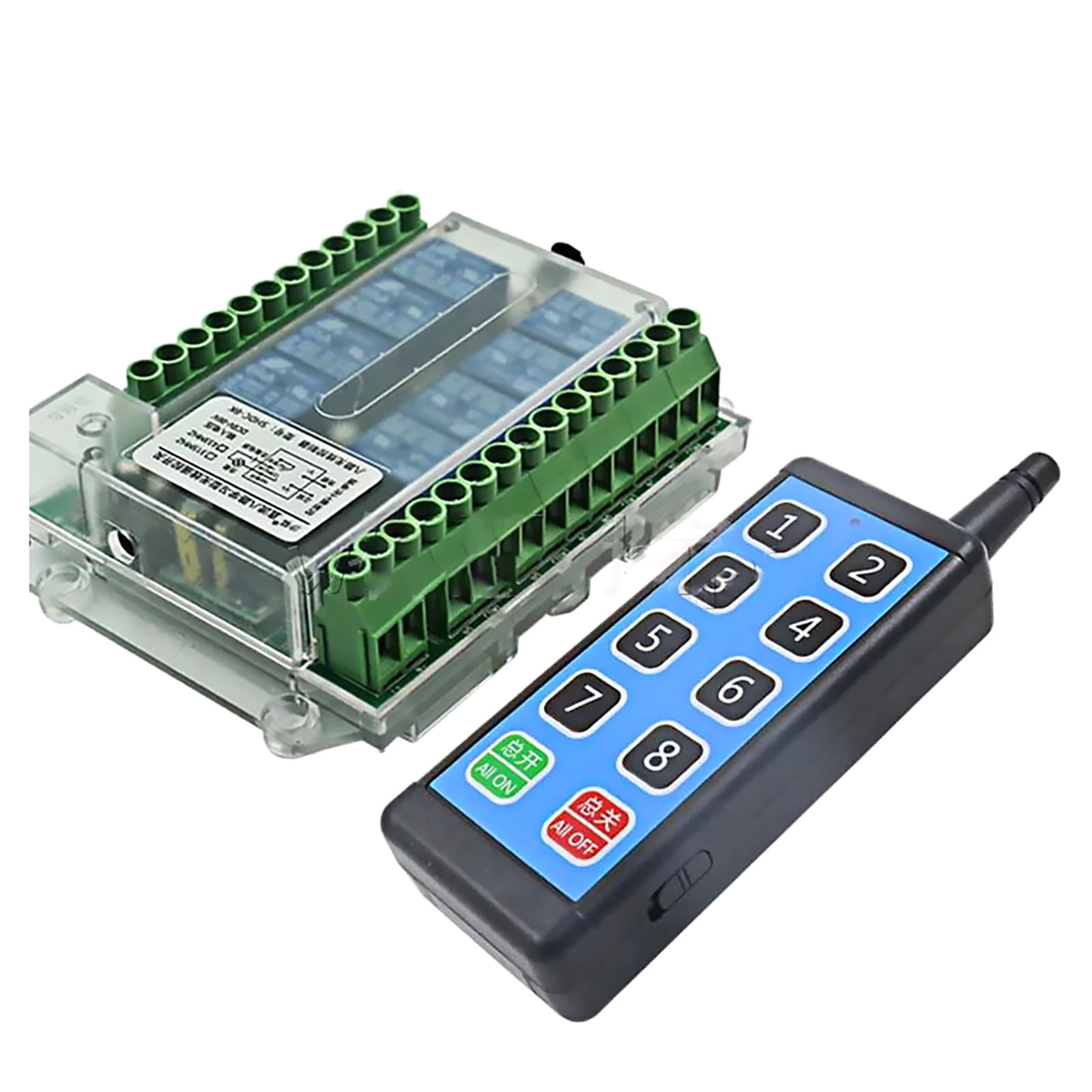 8 Channel Wireless RF433MHz Remote Control Switch Relay Module DC8-86V ...