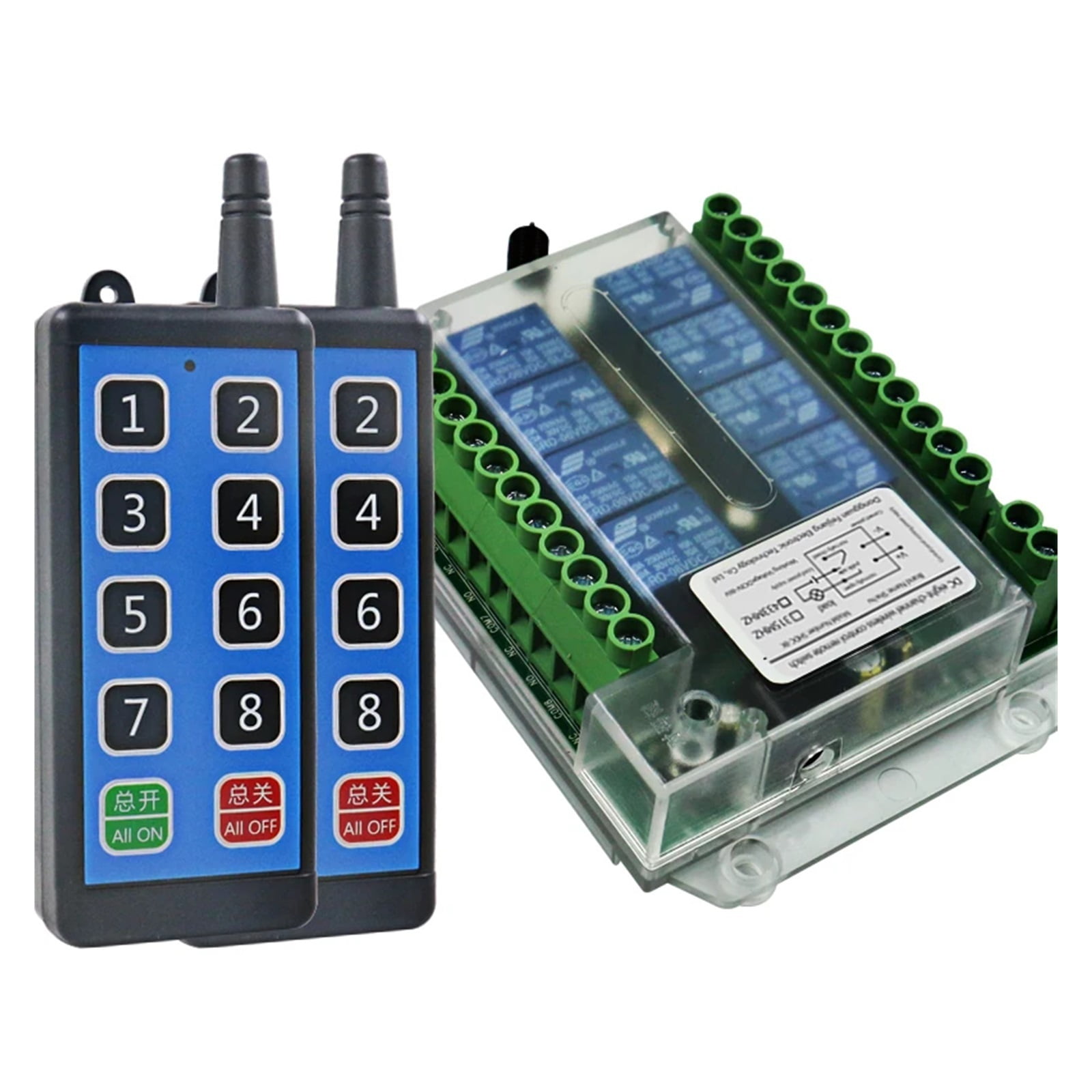 8 Channel Wireless Remote Control Switch 12/24/36/220 Remote Cont ...