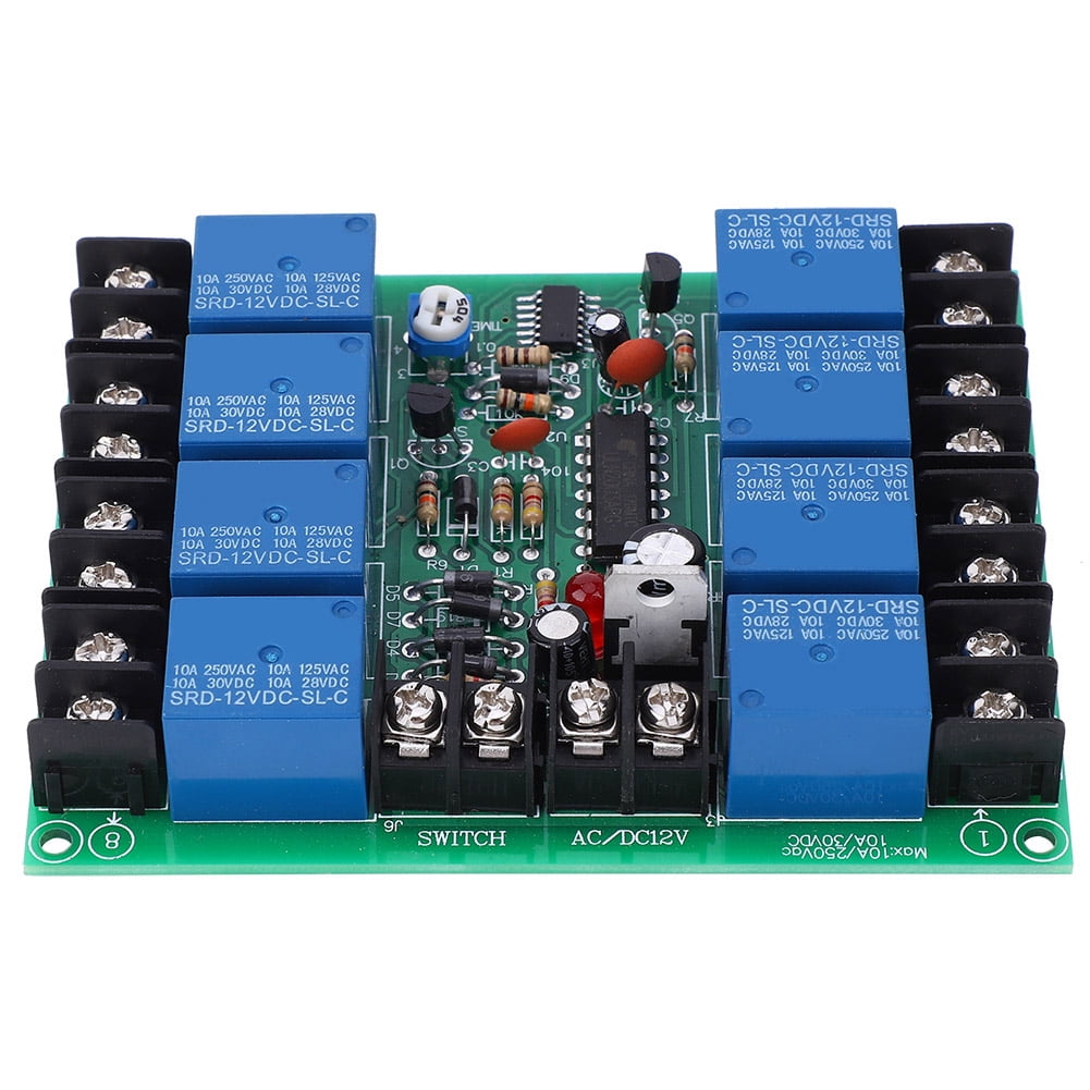8 Channels Power Time Sequence Board 0.2-4S Adjustable Sequential ...
