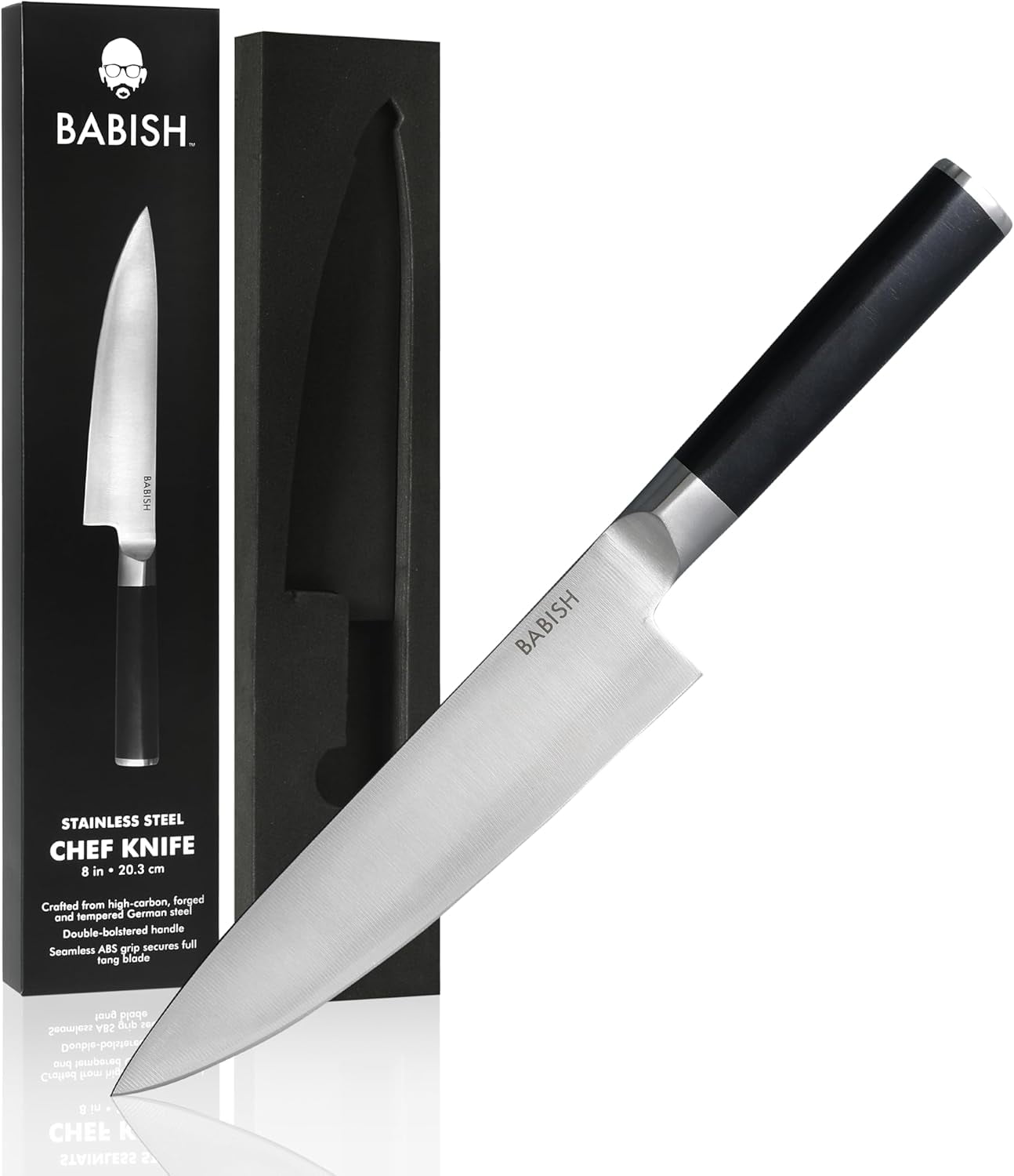 8" Chef Kitchen Knife, High-Carbon 1.4116 German Steel Cutlery ...