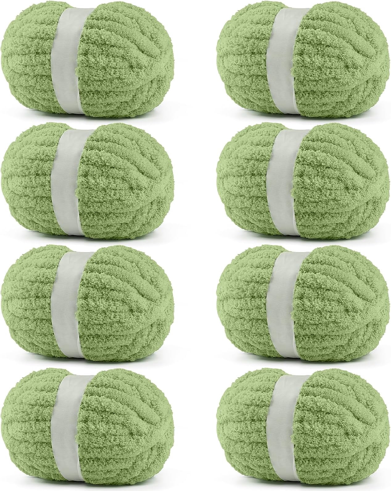 8 Chunky Yarn for Hand Knitting - #10 Bulky Chenille Yarn, Fluffy for ...