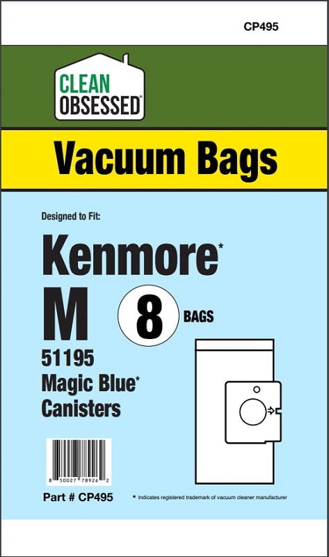8 Clean Obsessed for Kenmore 51195 Style M Magic Blue Canister Vacuum ...