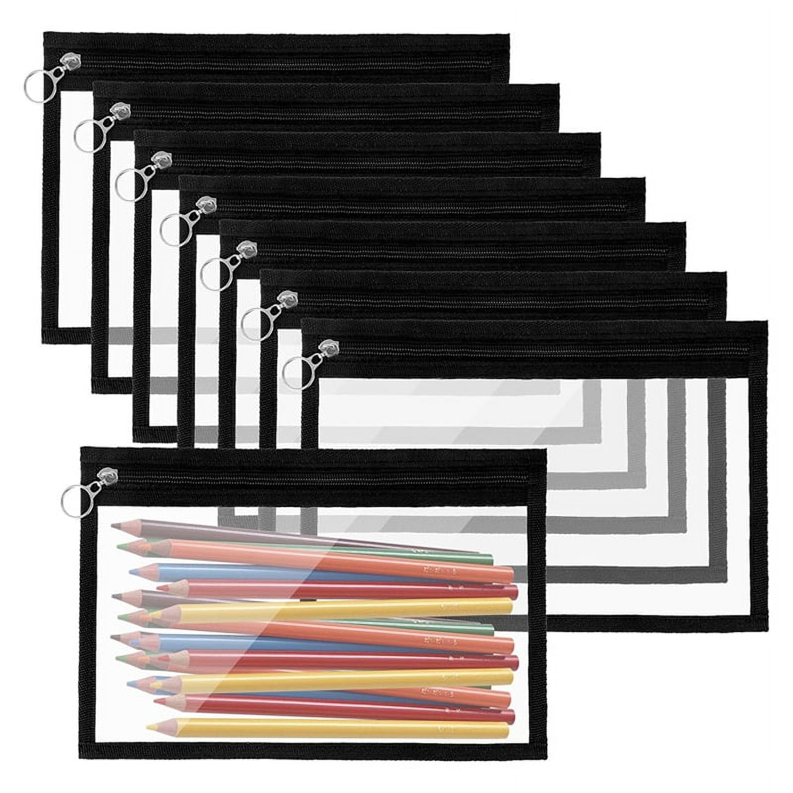 8 Clear Zipper Bags PVC Cosmetic Bag Envelope Storage for Organizing ...