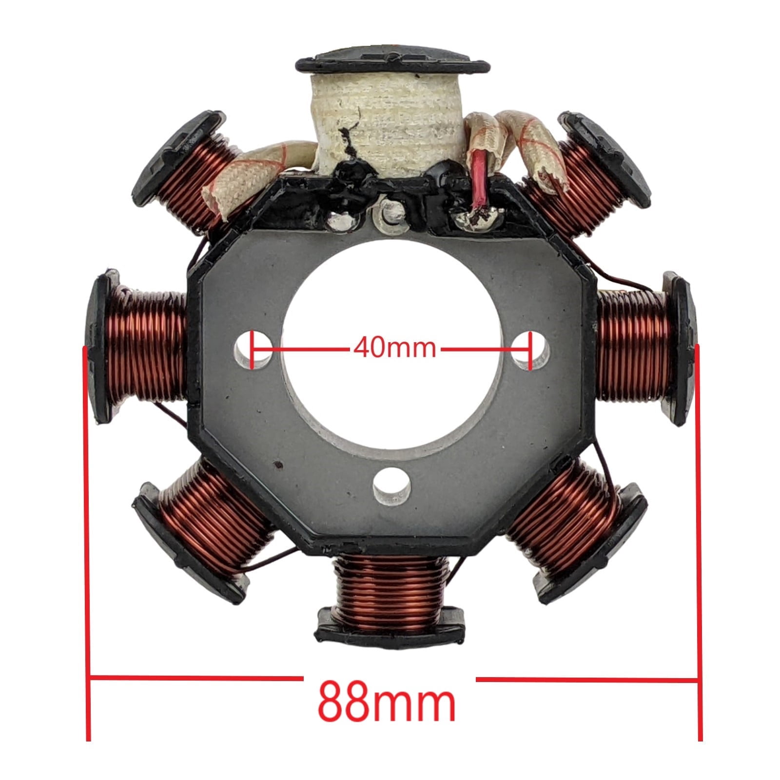 8-Coil Stator Magneto Plate with Flywheel, 5 Wire, 3 Bolt Mounting- for ...