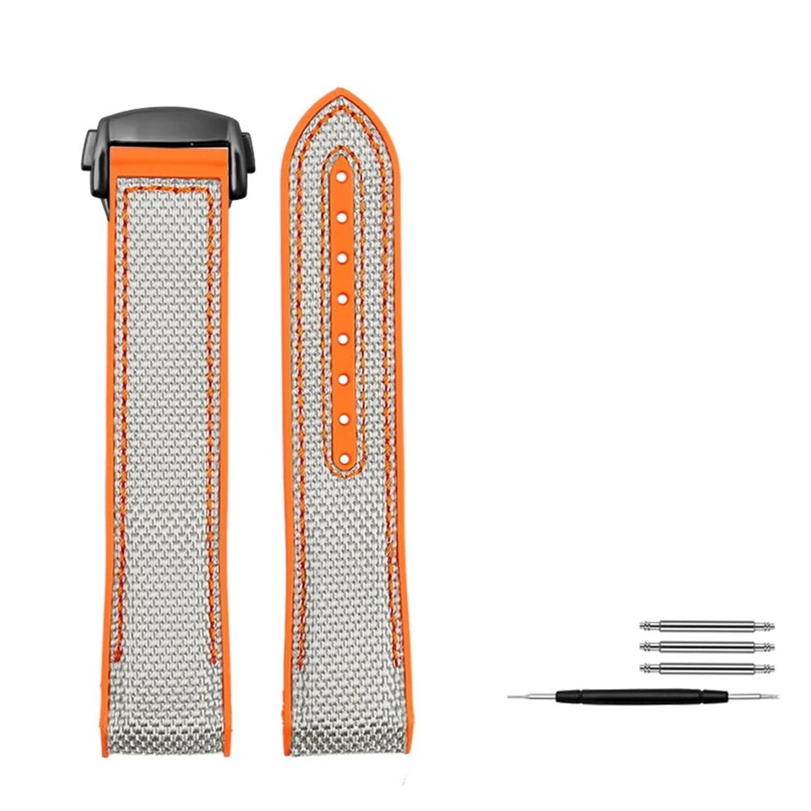 8 Color Nylon Waterproof Silicone Rubber Watch Band Fit For Men Omega ...