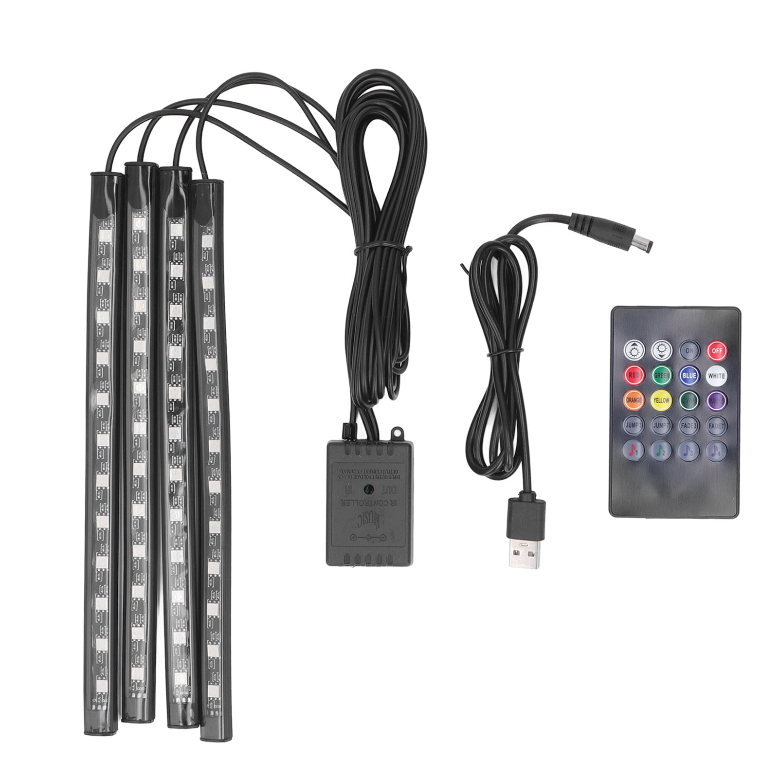 8 Color RGB Light 48 LEDs Light Strip Sound Control Lamp for Party ...