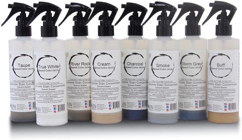 8 Color Sample Pack - Professional Fast Drying Concrete Stain - Easy to ...