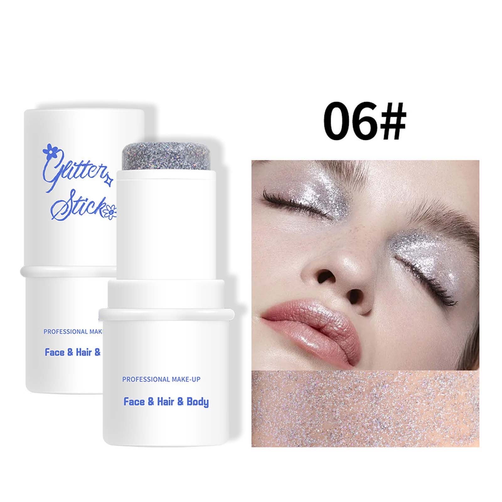 8-Color Stage Makeup Flash Face and Eye Shadow with Body Sequin Stick ...