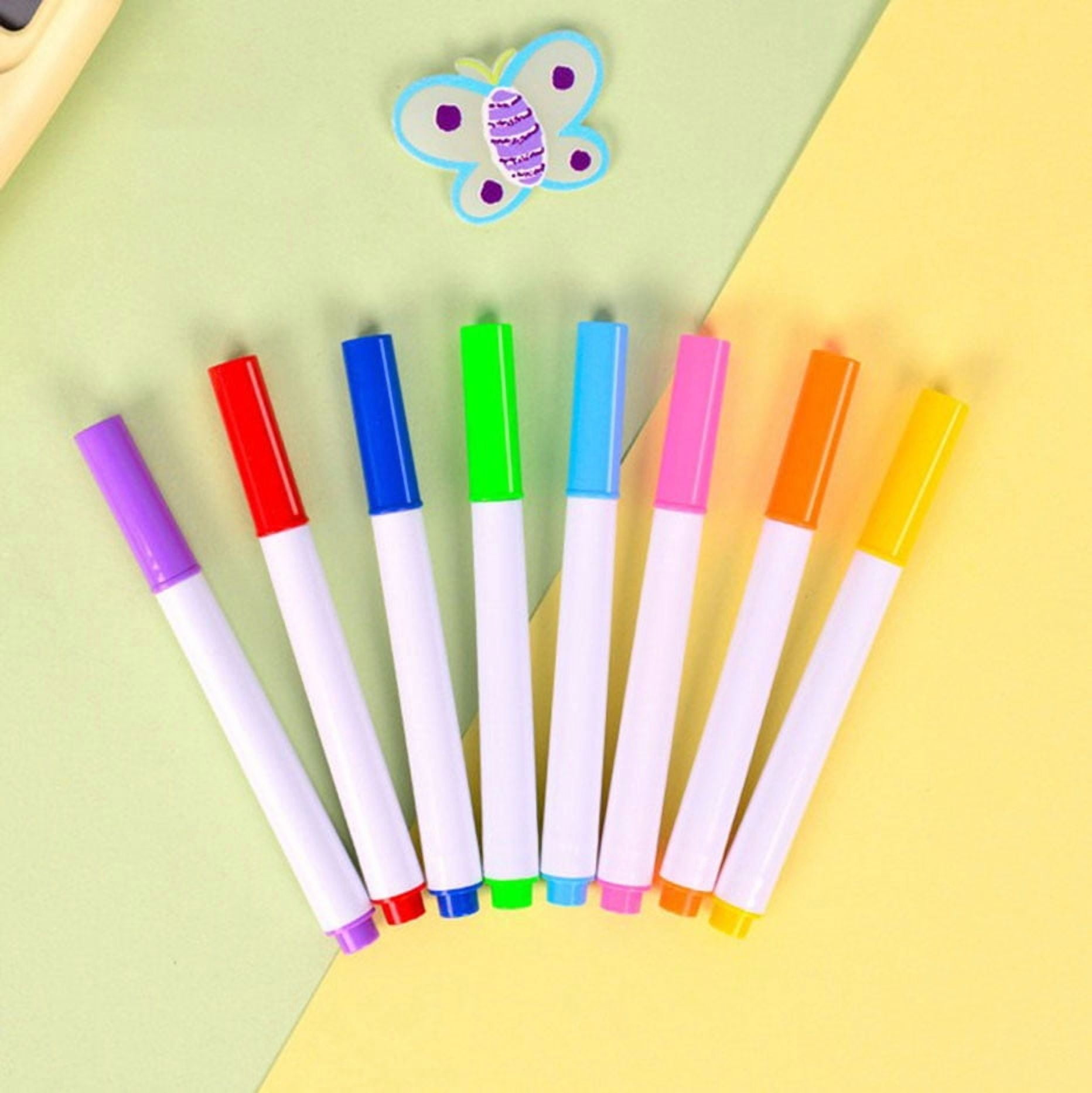 8-Color Water-Soluble Chalk Marker Set, 70ml Repeatable Water-Based ...