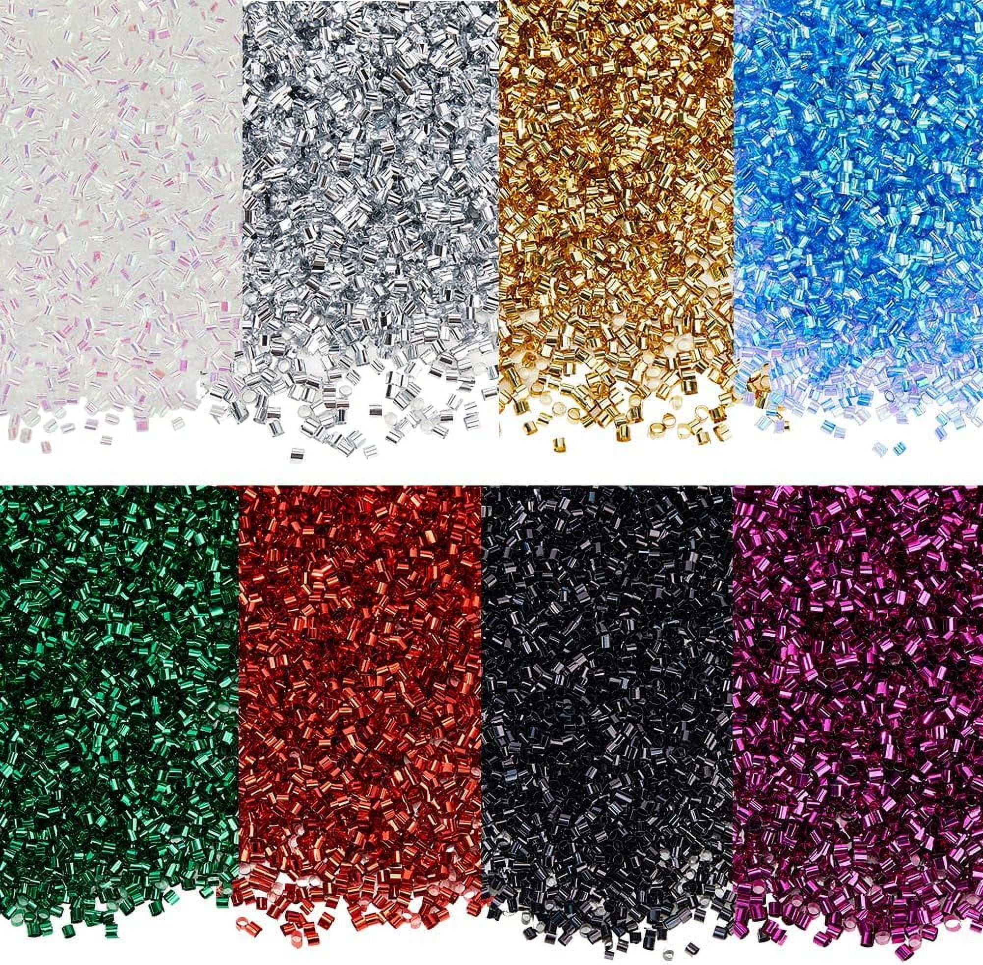 8 Colors 120G Crispy Bingsu Beads for Slime Iridescent Soft Straw Tube ...