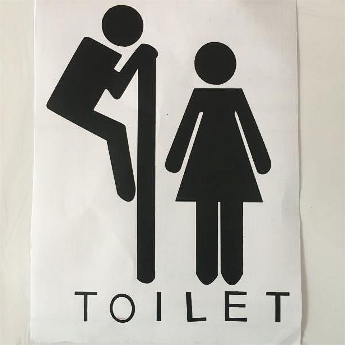 8 Colors For Choice 3D Funny Toilet Entrance Sign DIY Toilet Wall ...