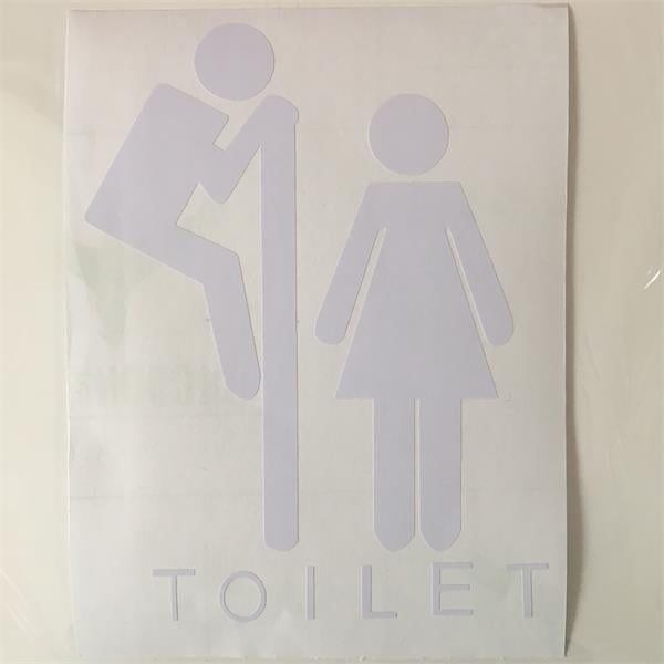 8 Colors For Choice 3D Funny Toilet Entrance Sign DIY Toilet Wall ...