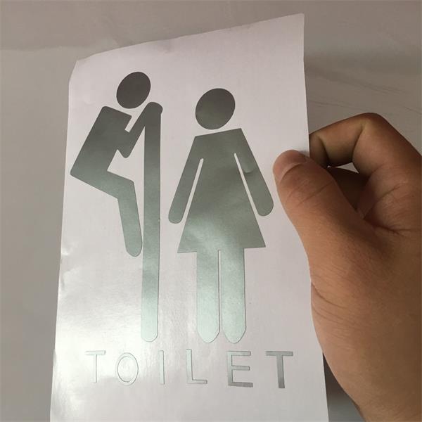 8 Colors For Choice 3D Funny Toilet Entrance Sign DIY Toilet Wall ...
