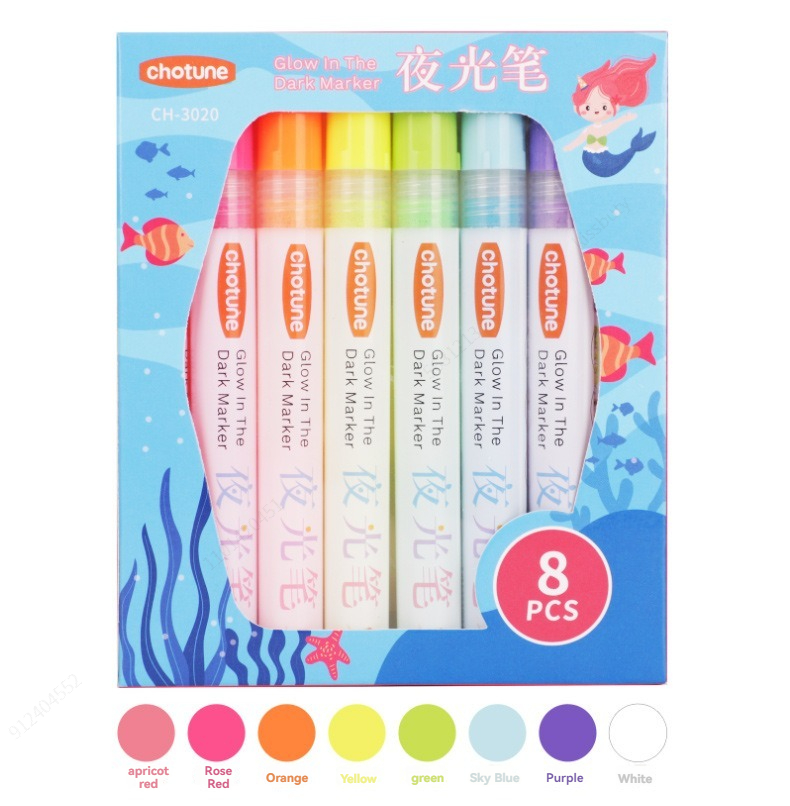 8 Colors Luminous Pen Fluorescent Pen DIY Graffiti Personalized Hand ...