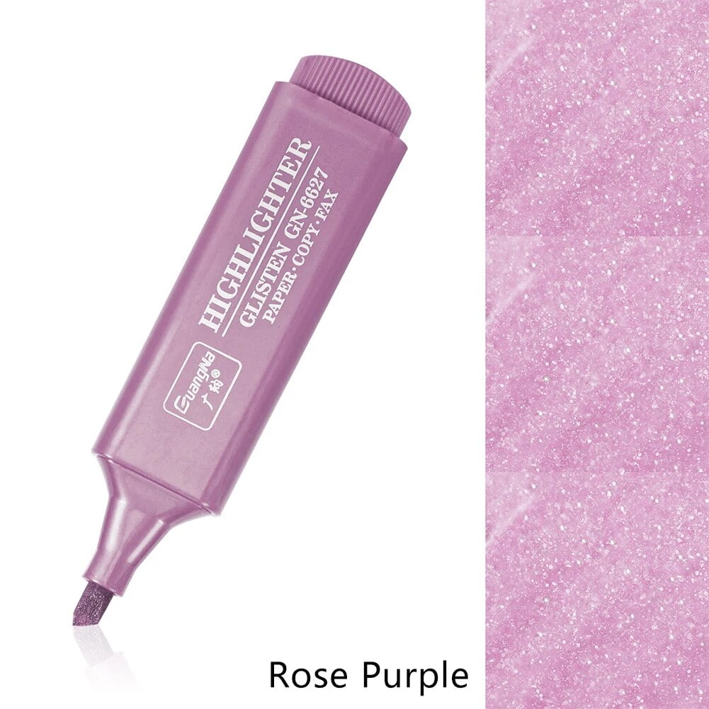 8 Colors Metallic Highlighter Super Flash Fluorescent Pen Metallic ...