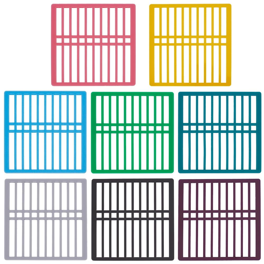 8 Colors Square Diamond Art Ruler Acrylic Diamond Dot Drill Alignment ...