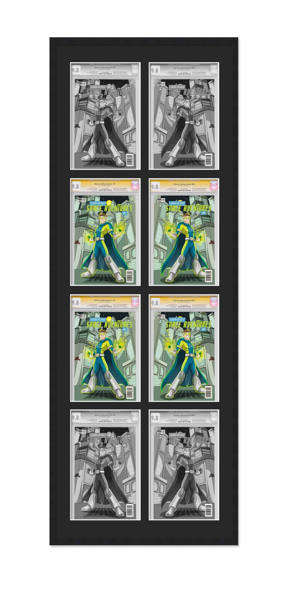 8 Comic Book Frame Black Collage Comic Book Frame with Black Mat to ...