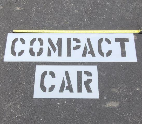 8" Compact CAR Stencil - Actual 8 Inch Tall Letters - (1/16") (.060") Parking Lot Stencil ...
