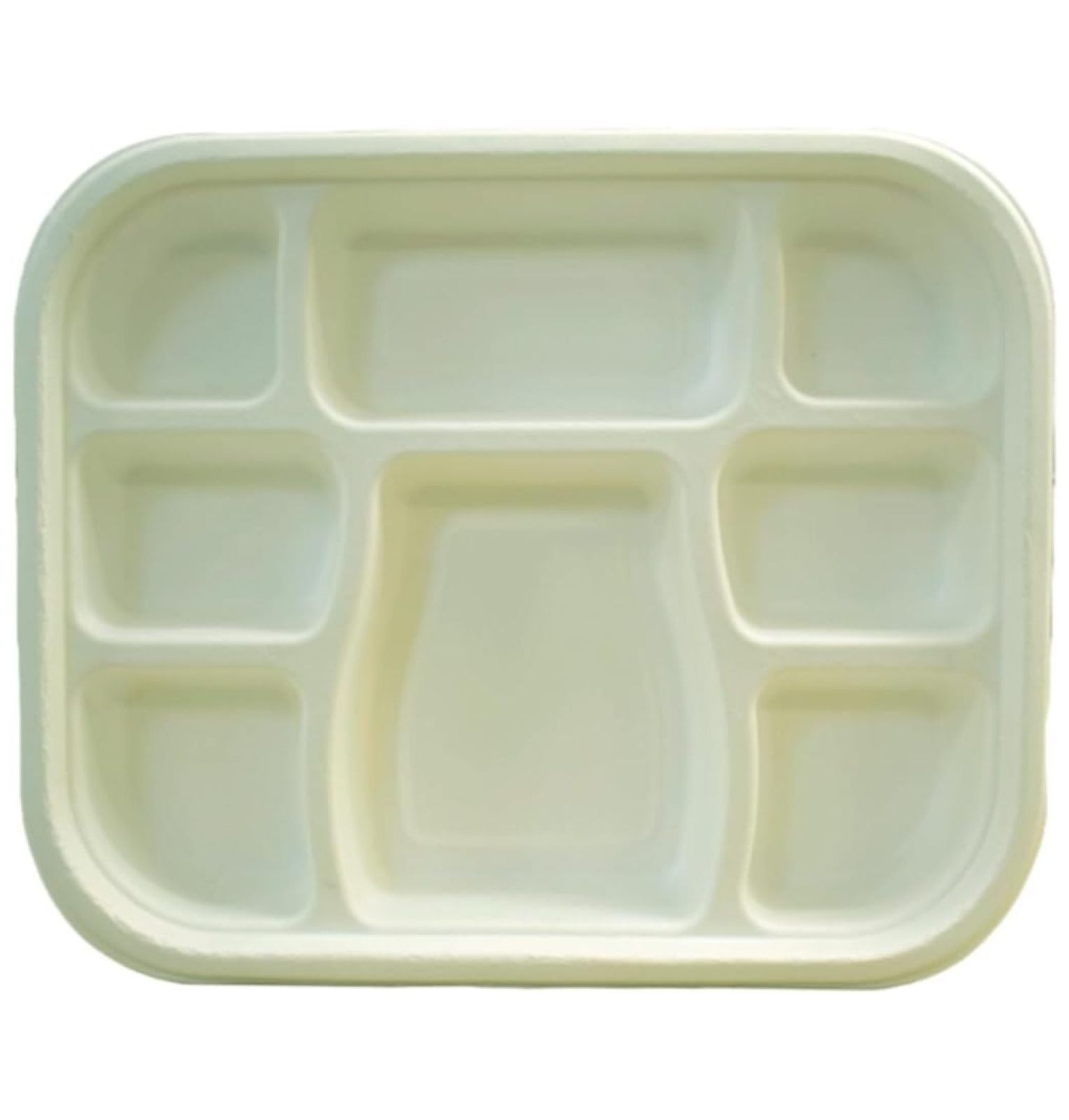8 Compartment Biodegradable Party Thali Plates (100 Pack) - Walmart.com