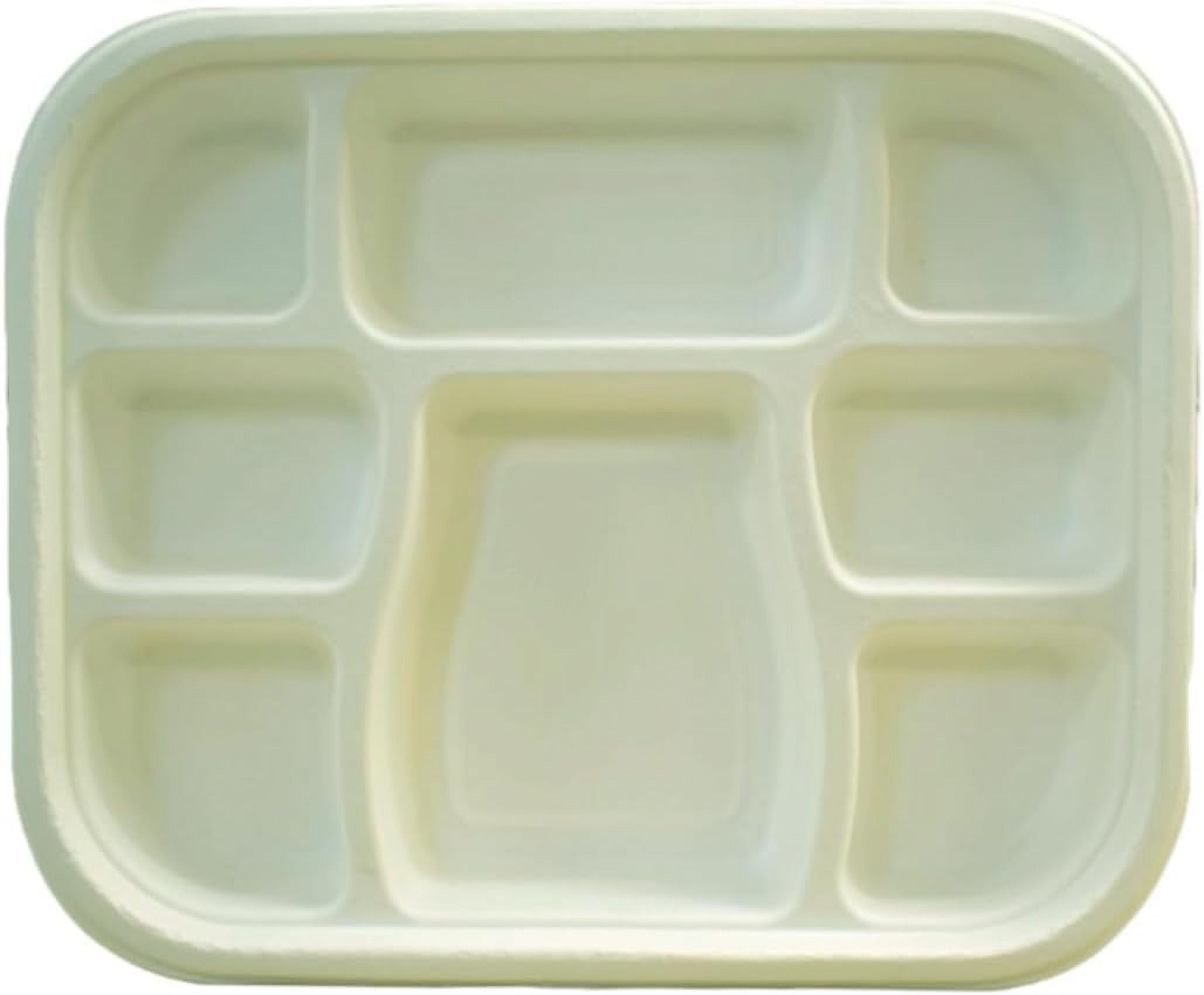 8 Compartment Biodegradable Party Thali Plates (100 Pack) - Walmart.com