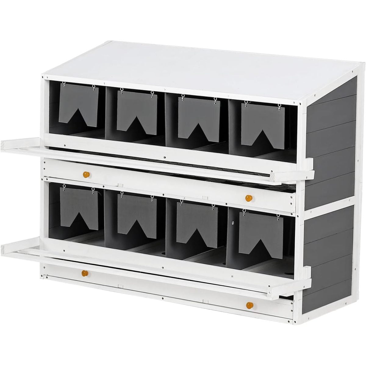 8 Compartment Hens Nesting Box, Wood Chicken Nesting Boxes Chicken Coop ...