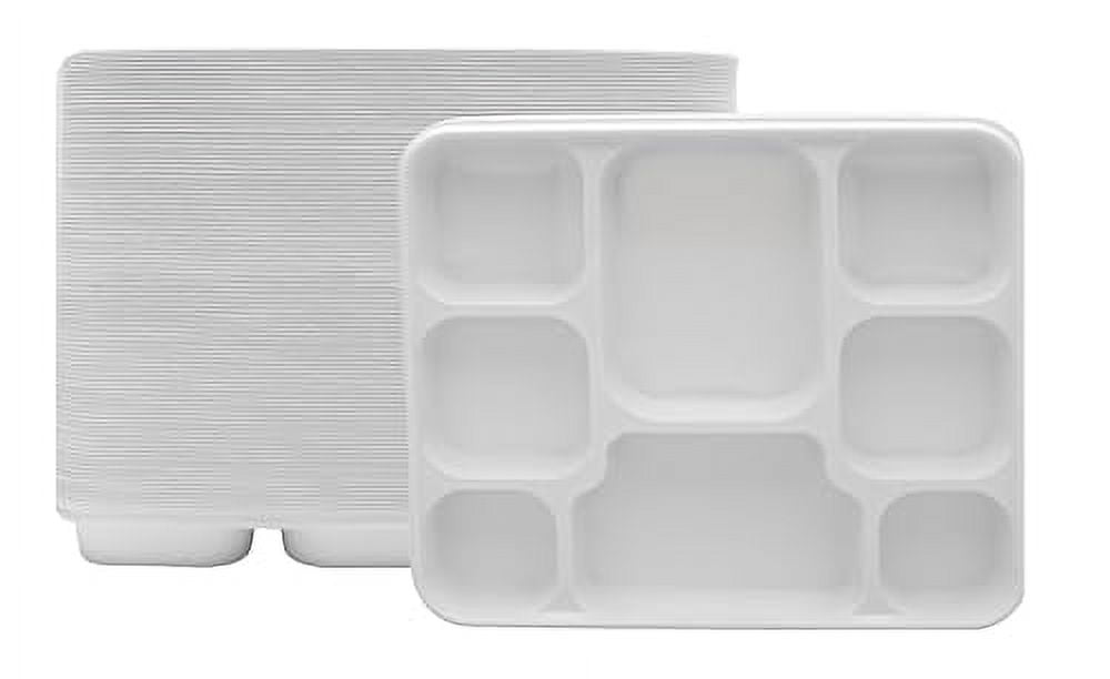8 Compartment White Disposable Party Thali Plates (200 Pack) - Walmart.com