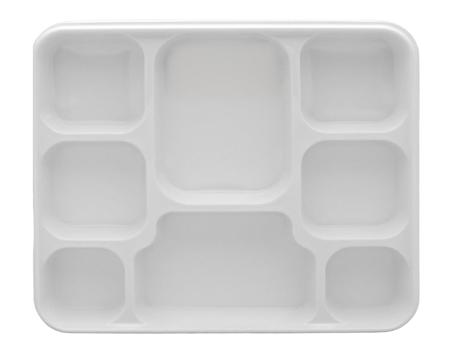 8 Compartment White Disposable Party Thali Plates by Poojabazar (200 ...