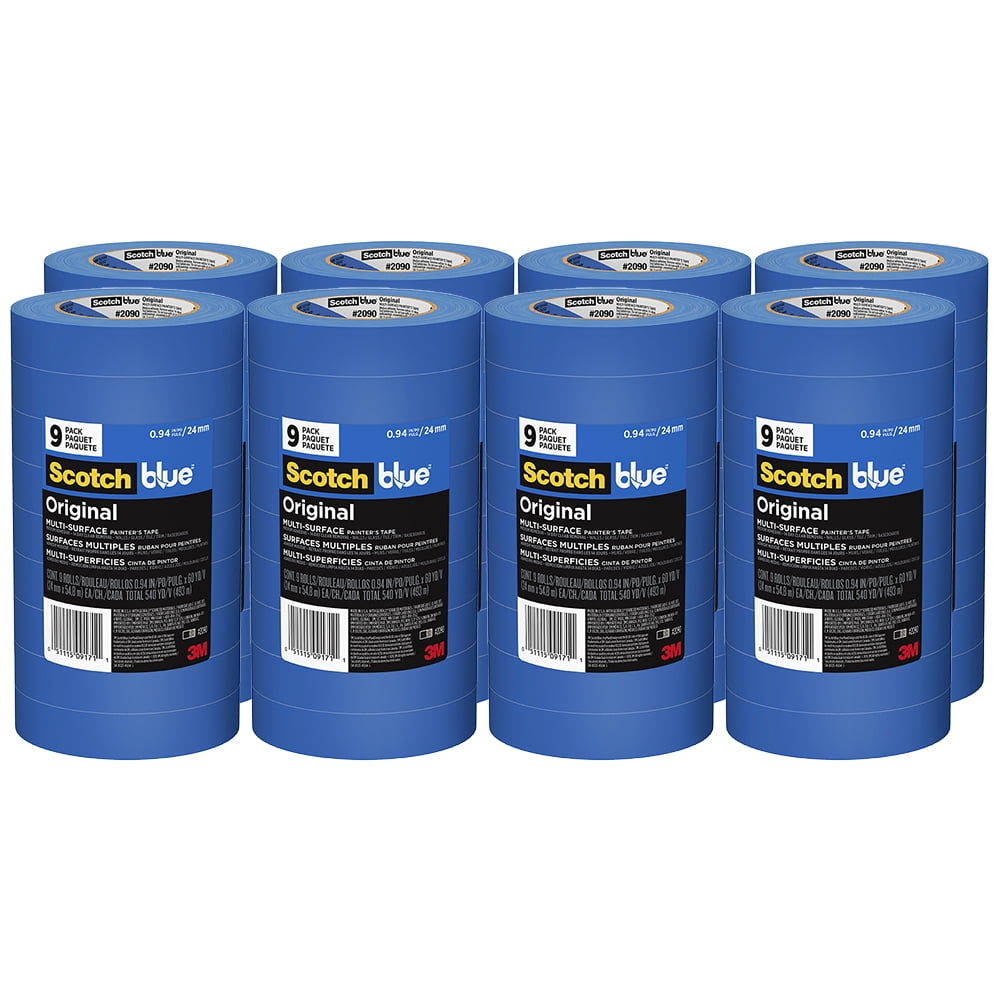 8 Contractor Packs of .94" x 60 yds 3M 2090-24AP9 Blue ScotchBlue ...