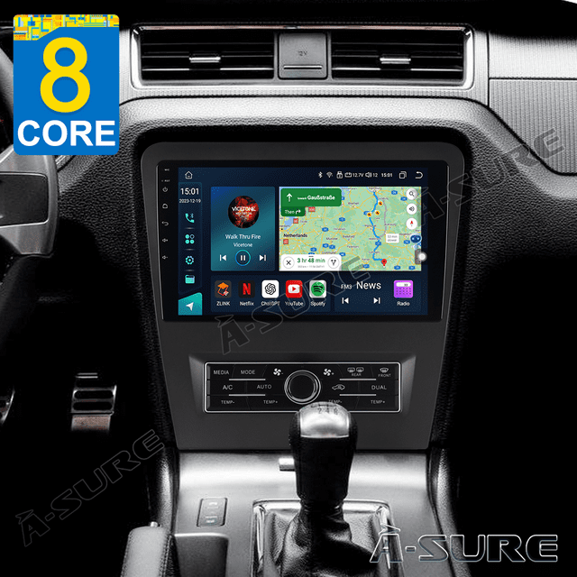 8-Core 4+64GB Android 13 Car Radio Stereo for Ford Mustang 2010-2014 ...