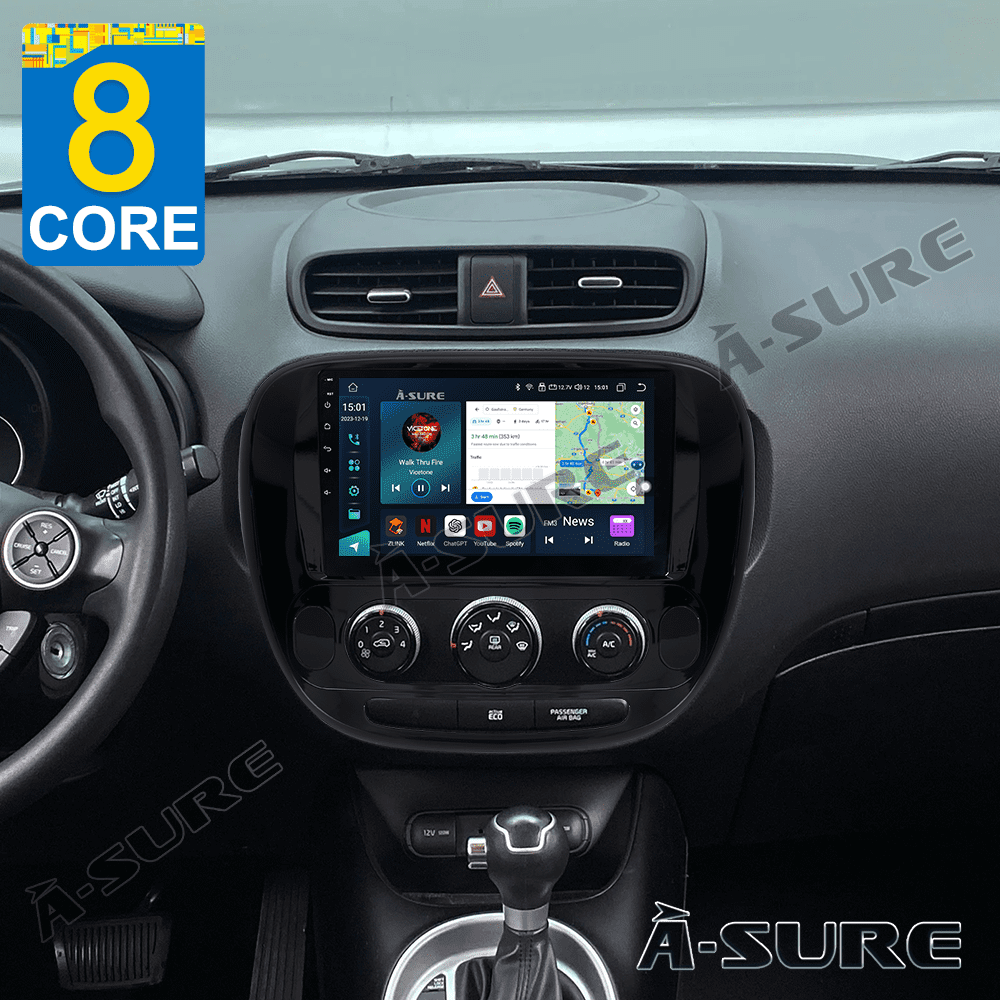 8-Core 4+64GB Android 13 Stereo Radio for Kia Soul 2014-2019 Manual AC ...