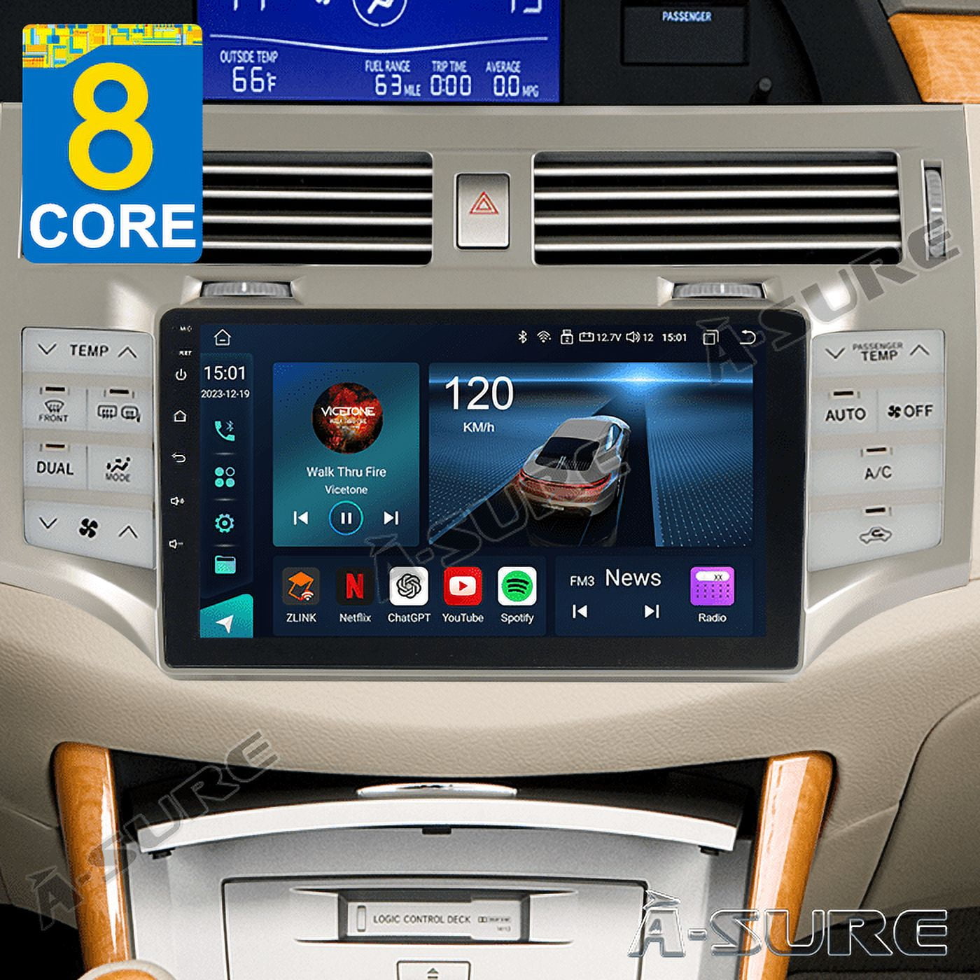 8 Core Android 13 Wireless CarPlay 4+64GB Car Stereo Radio for Toyota Avalon XX30 2005-2010 GPS ...
