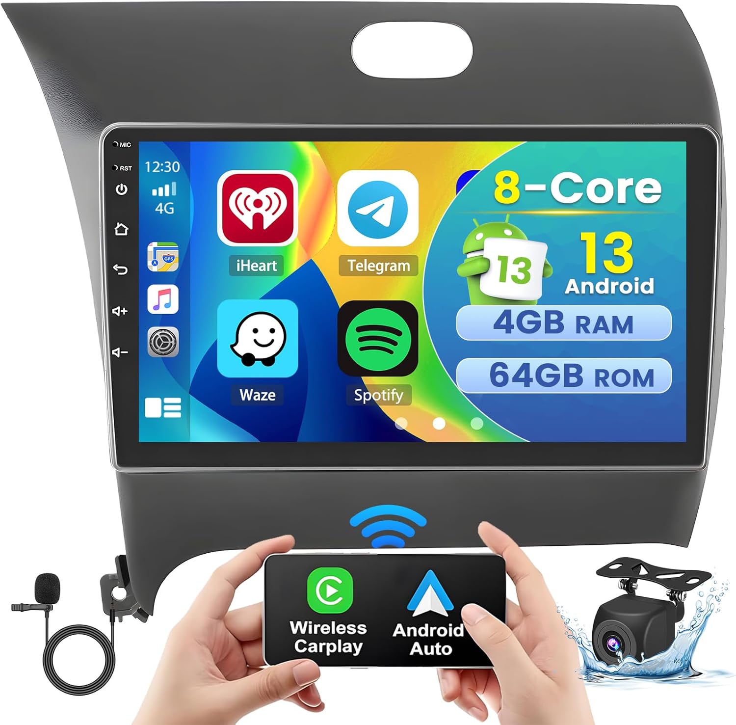 【8 Core 4+64GB】 Fuluku for 2013-2018 KIA Cerato K3 Forte Android 13 Radio, 9'' Touch Screen Car ...