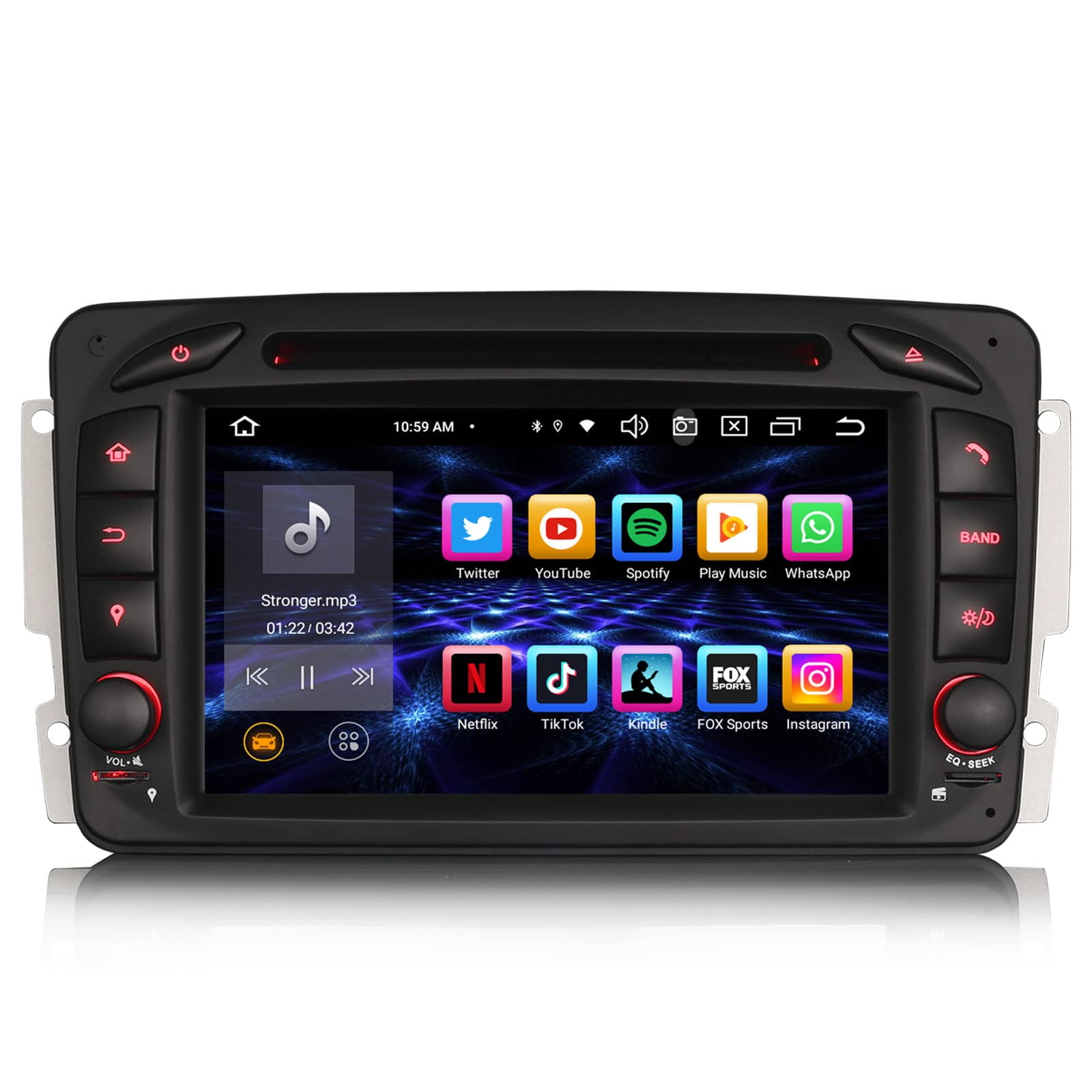 8-Core 7 Inch Android 12 Car Stereo DVD Player for Mercedes Benz C/CLK ...
