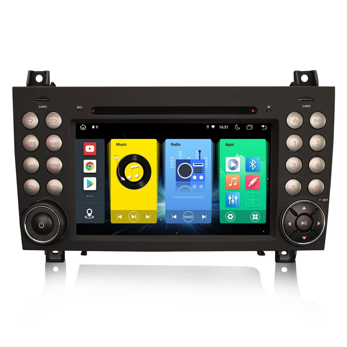 8-Core Android 13 Car Stereo Sat Nav for Mercedes-Benz SLK Class R171 ...