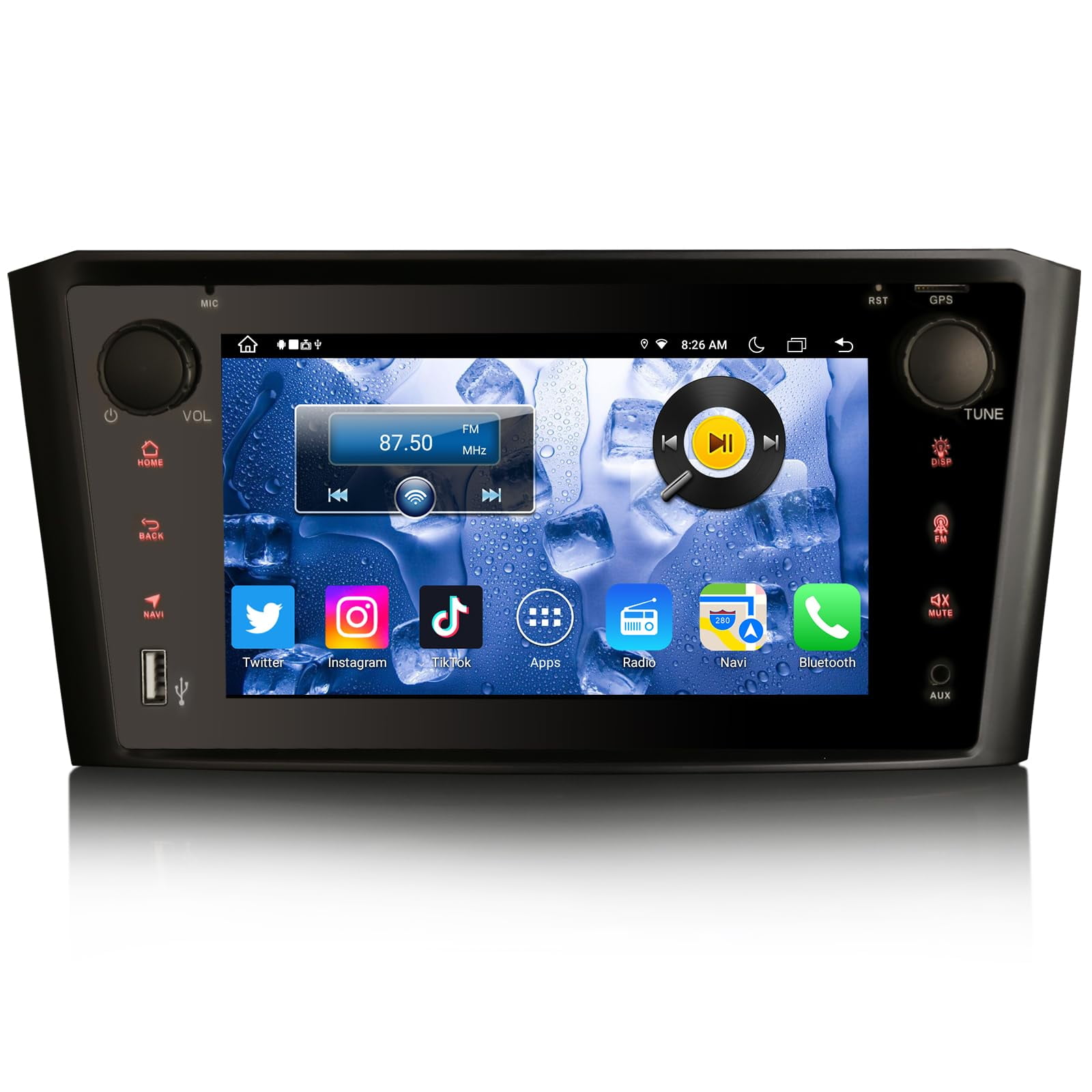 8-Core Android 13 Car Stereo Sat Nav for Toyota Avensis T25 Carplay DSP ...