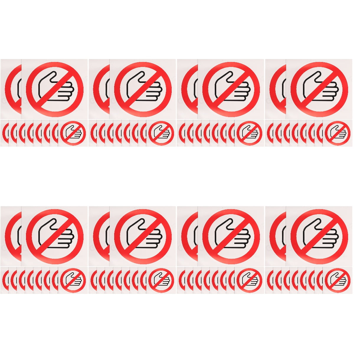8 Count Dont Touch Sticker Hand in Door Warning Safety Labels Baby ...