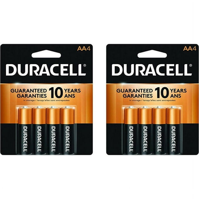 Duracell Coppertop Alkaline AA Batteries, 8 Count (2 Packs of 4 ...