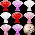 8 Count Flower Wrapping Mesh Paper, Red, Pink, White, Purple, Floral ...