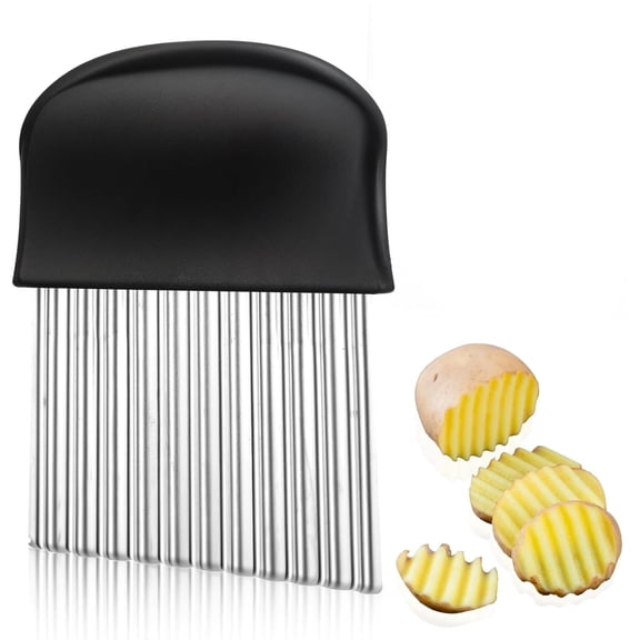 Wattne Large Crinkle Cutter French Fry Cutter Wavy Potato Slicer ...